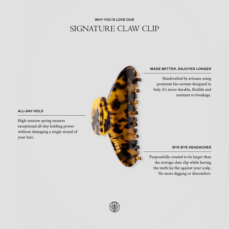 SIGNATURE CLAW CLIP - SHELL – VESITIA